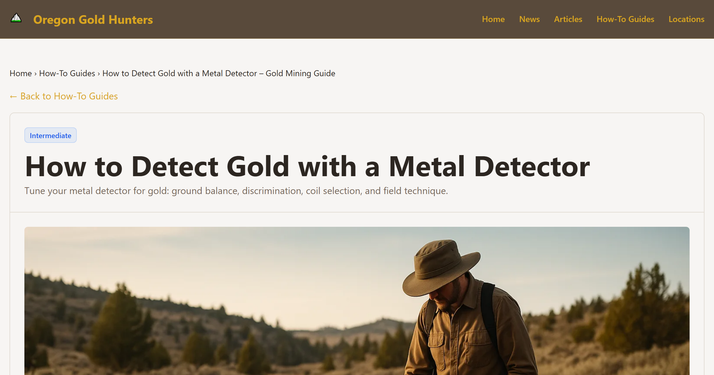 How to Detect Gold with a Metal Detector – Gold Mining Guide | Oregon ...