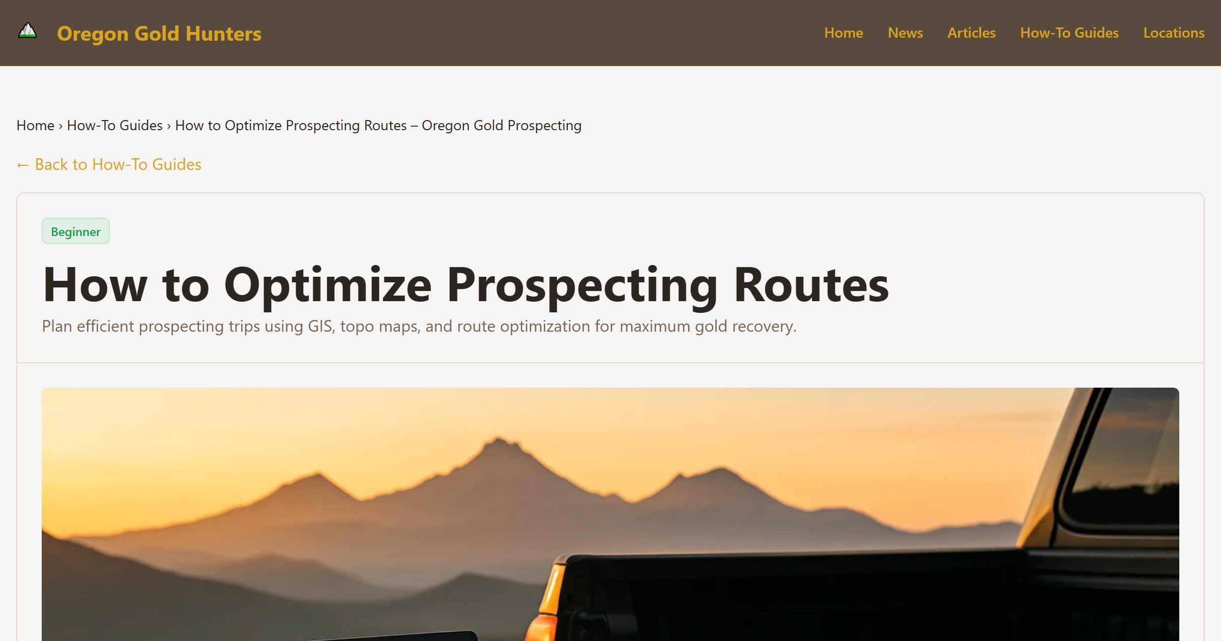 How to Optimize Prospecting Routes – Oregon Gold Prospecting | Oregon ...
